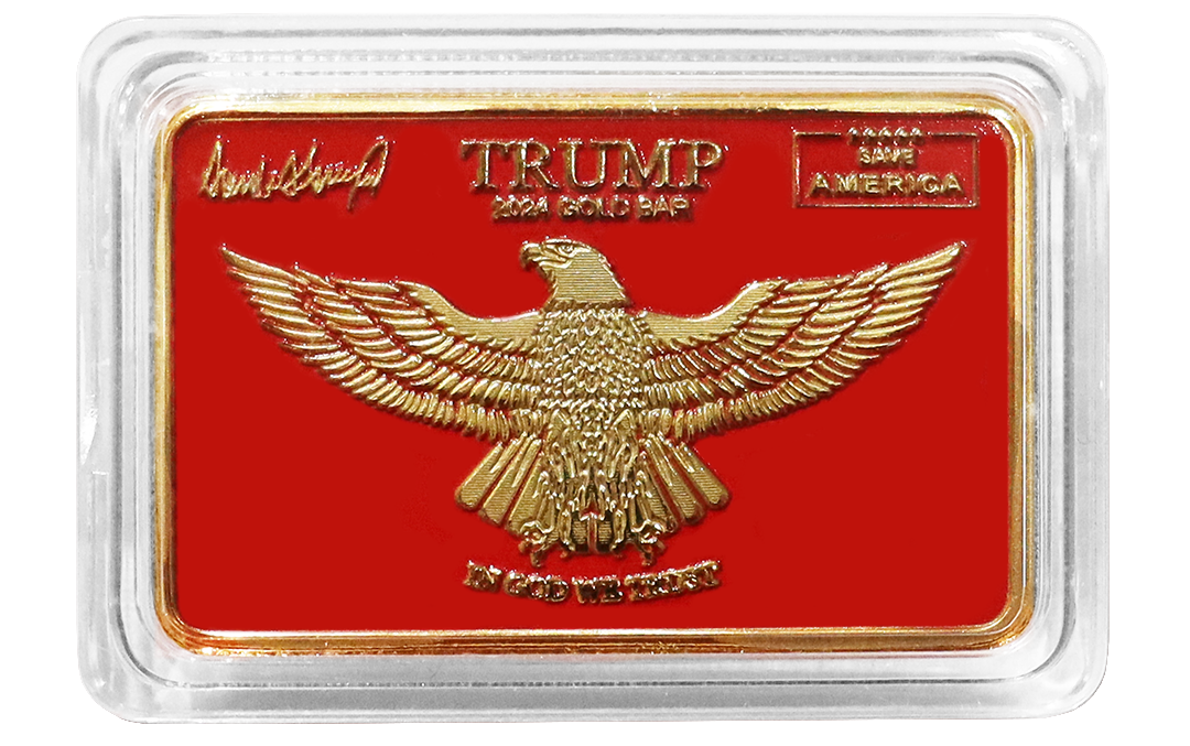 Trump 2024 -"Save America" Gold/Red Bar