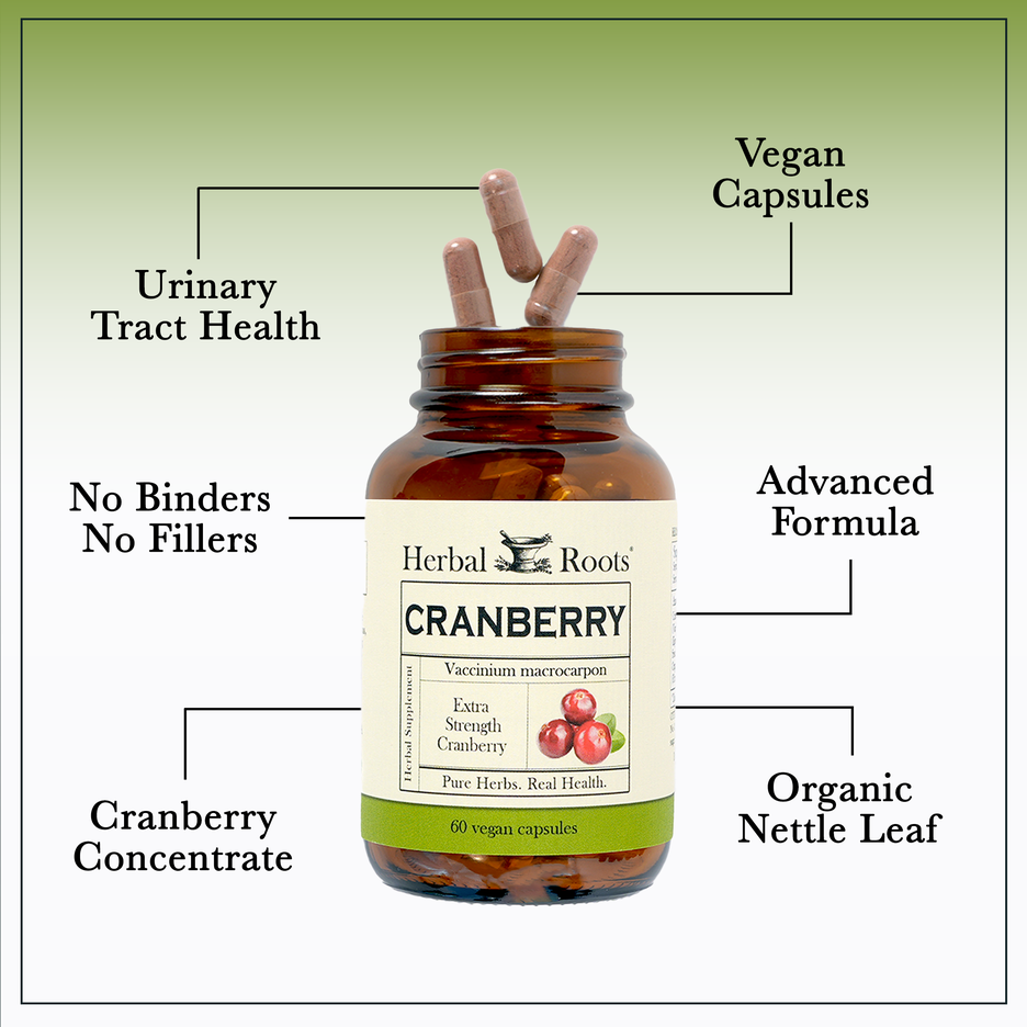 Cranberry with Nettle - 60 Vegan Capsules – Herbal Roots