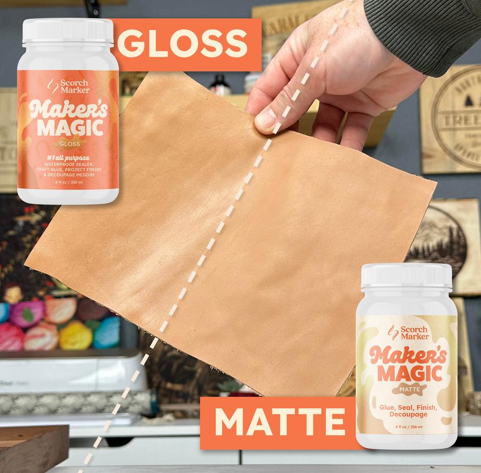 Maker's Magic Gloss - #1 Craft Glue, Waterproof Sealer & Project Finish ...