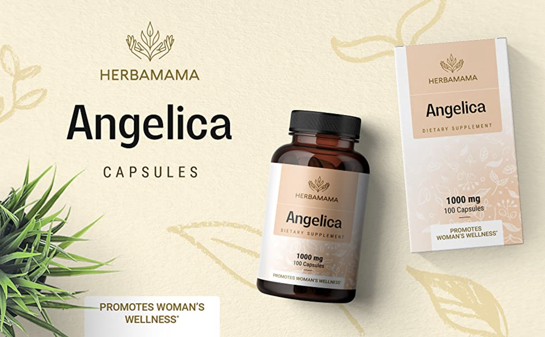 Angelica Supplement 1000 mg 100 Capsules