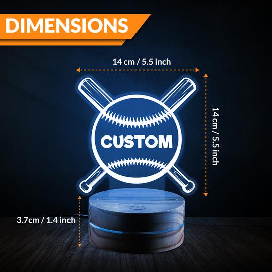 Personalized Sports Themed Night Light – Athlete's Gift Shop