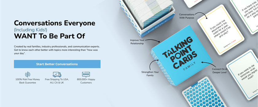 Talking Point Cards | Conversation starter cards for everyone