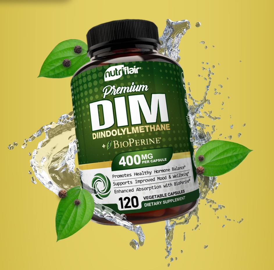 DIM Supplement 400mg With Bioperine From NutriFlair