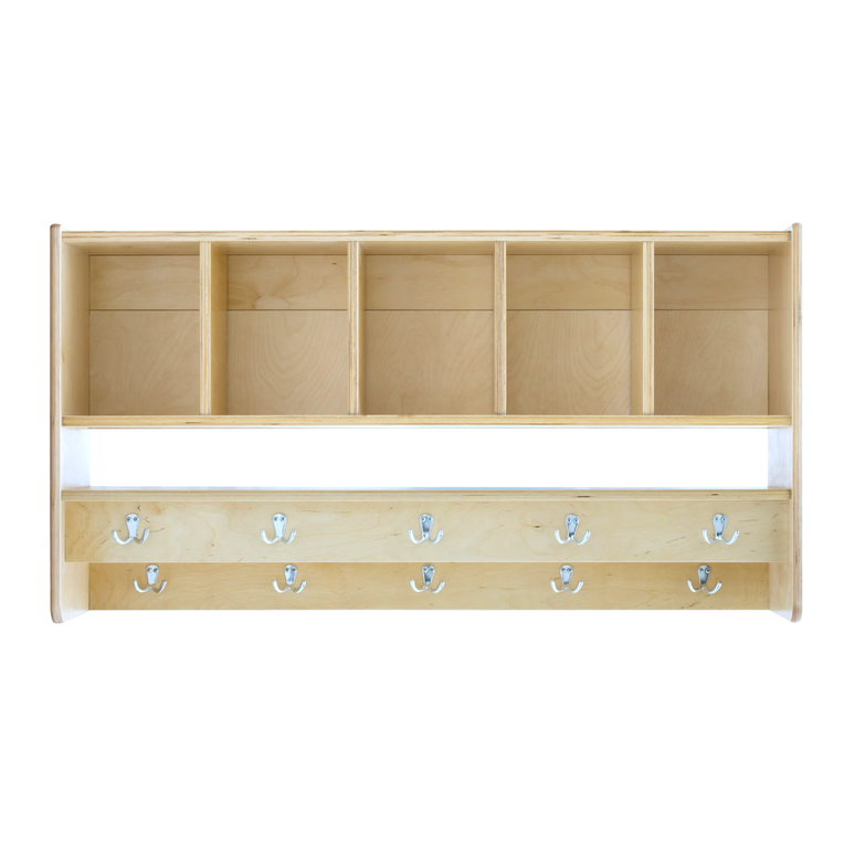 Wall Mounted Coat Hooks with Cubbies - The Montessori Room