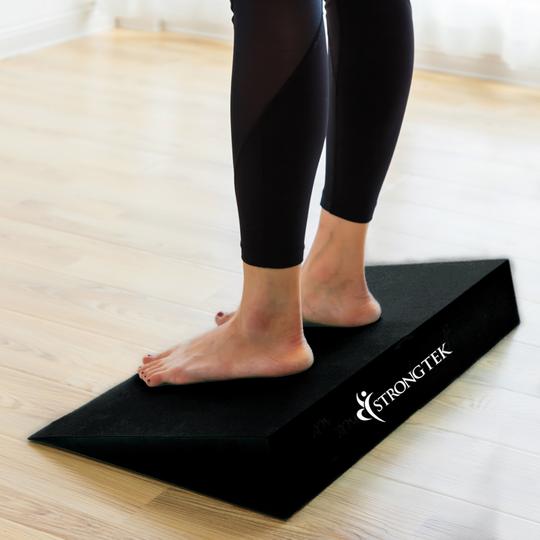 StrongTek 13" Large Yoga Foam Wedge, Slant Board, Calf Stretcher(Pair)