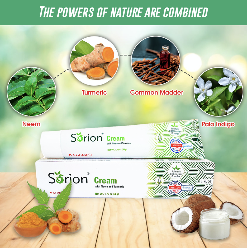 Sorion Herbal Cream with Coconut Oil, Neem, Turmeric, Pala Indigo