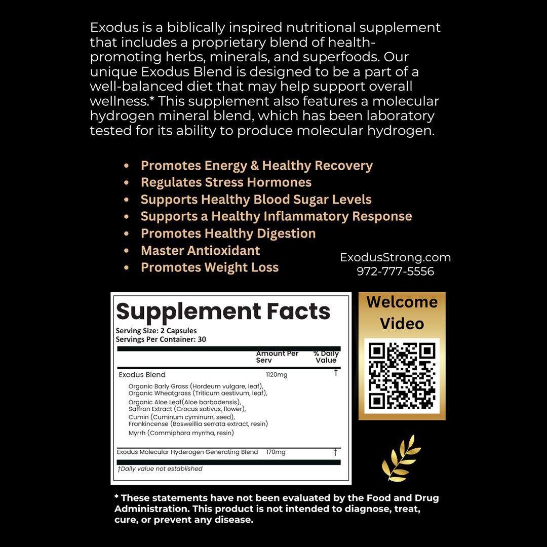 Exodus Supplement 1 Bottle – Exodus Strong