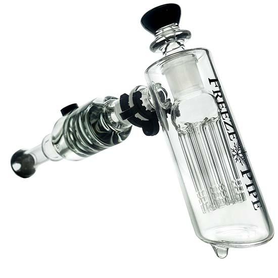 Freeze Pipe - Glass Weed Pipe Featuring a Freezable Glycerin Coil – The ...