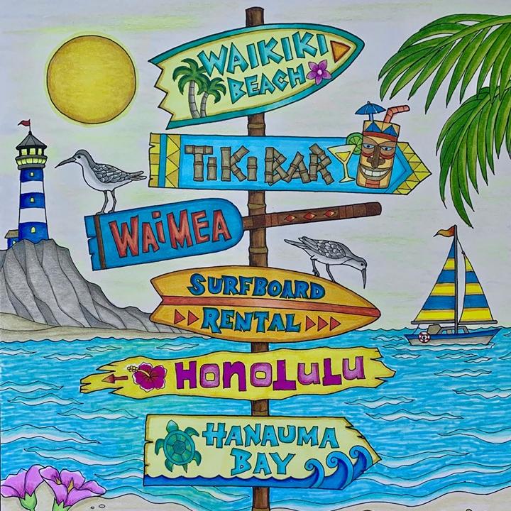 Freebie Friday 07-10-20 Free Tropical Scenes Coloring Page