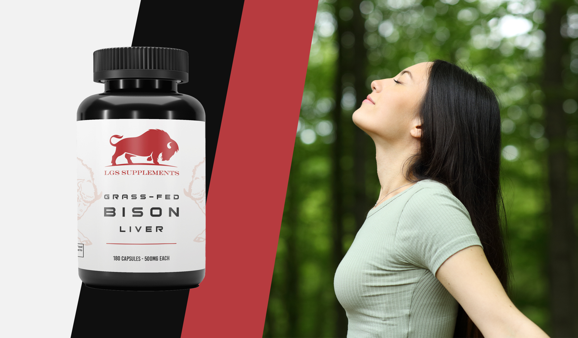 LGS Supplements Bison Liver Capsules 1000mg