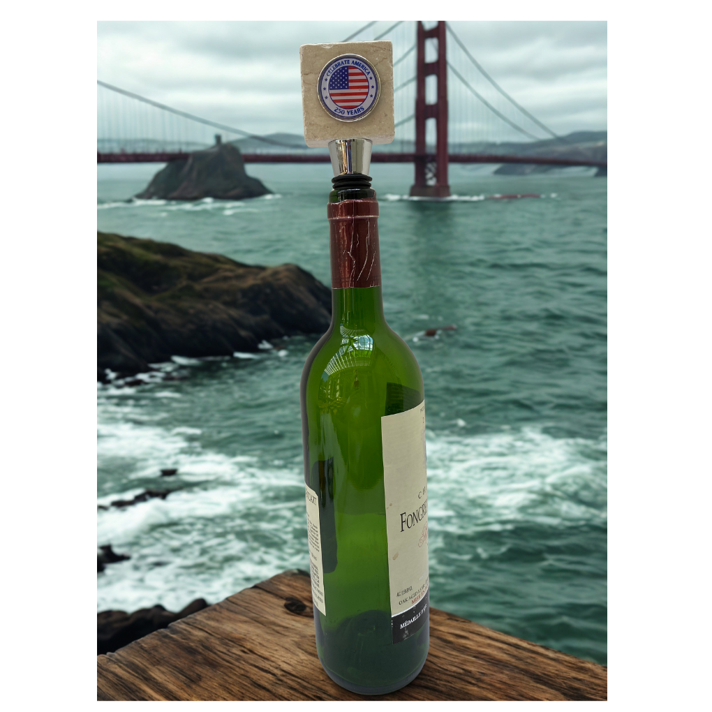 250th Anniversary of America Marble Bottle Stopper | Gift to Celebrate