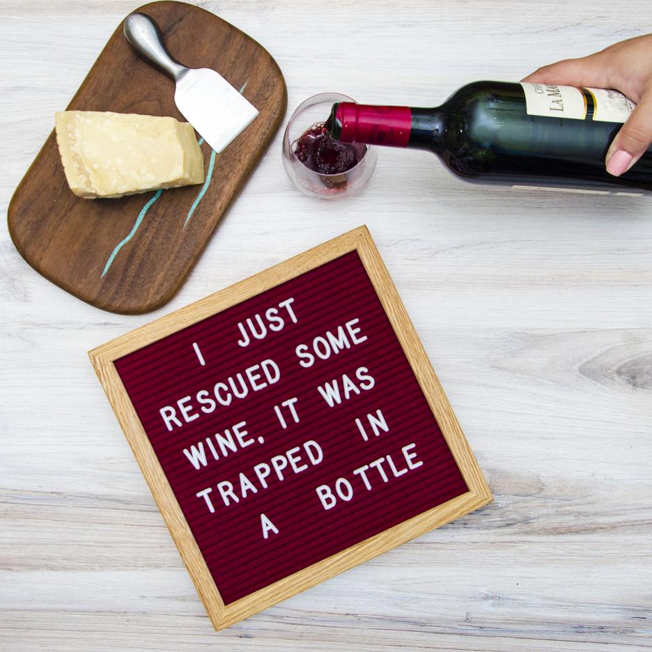 Premium Sangria (Maroon) Felt Letter Board - 10x10 Inches