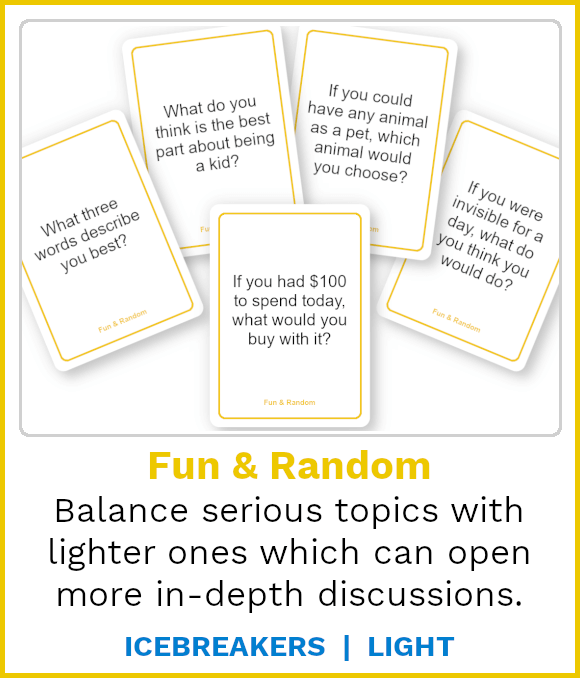KIDS Pack – Talking Point Cards