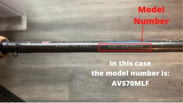 Rod Model Number Locations