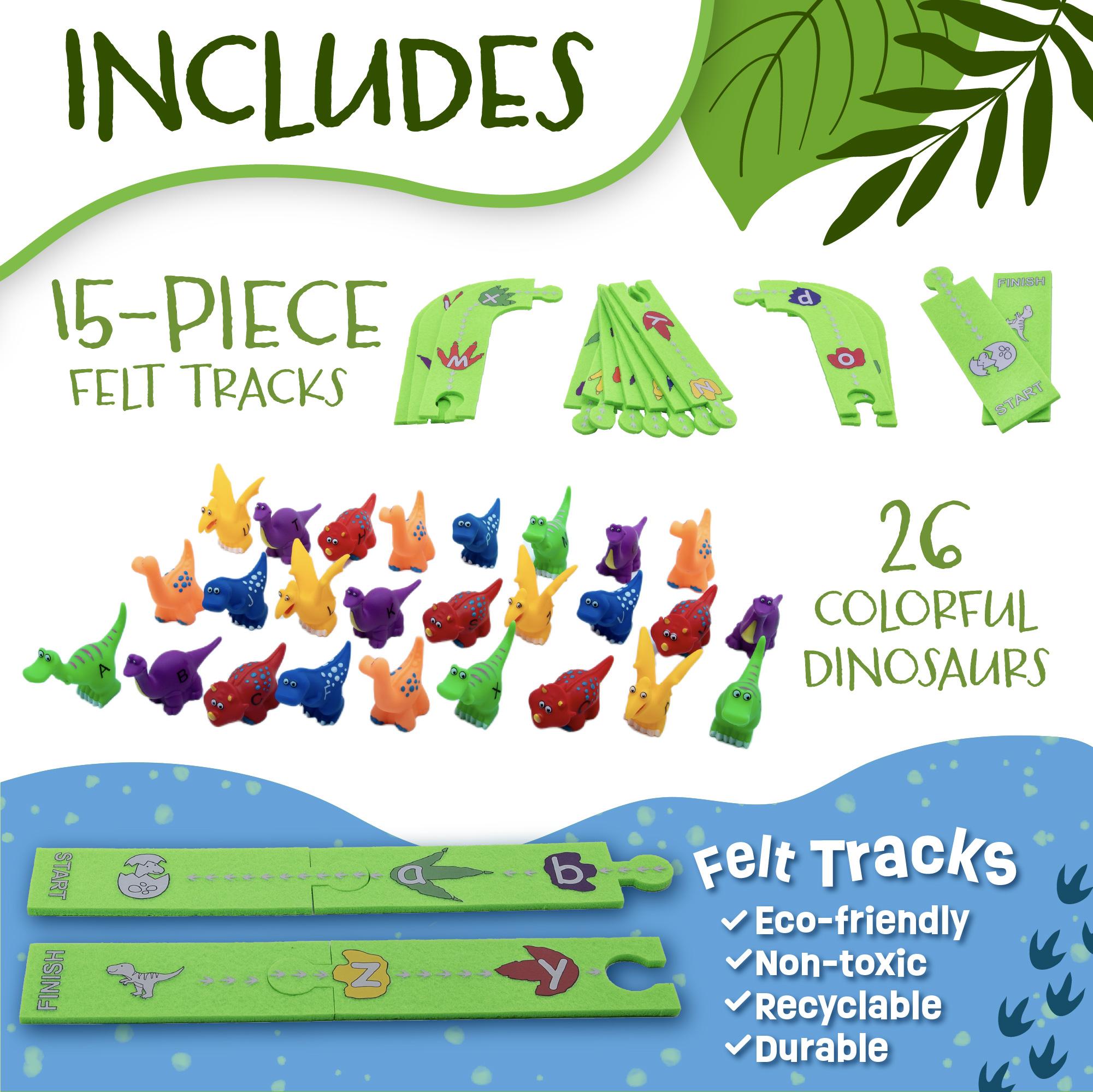 Alpha Tracks Dinosaur Uppercase Lowercase Alphabet Matching Game for A ...