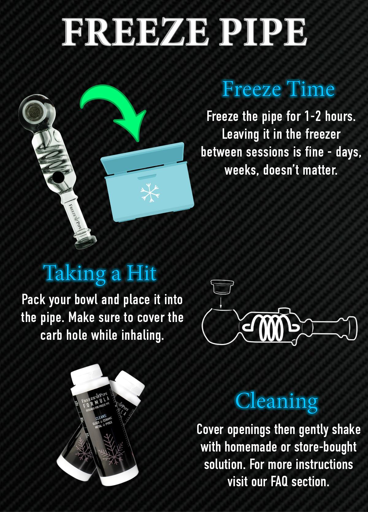 Steamroller Pipe | Smoke-Cooling | Borosilicate Glass – The Freeze Pipe