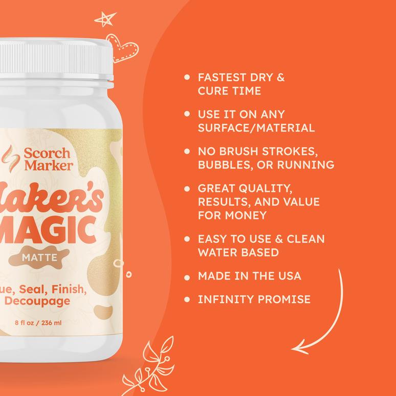 Maker's Magic Bundle - Gloss + Matte | Craft Glue, Waterproof Sealer ...