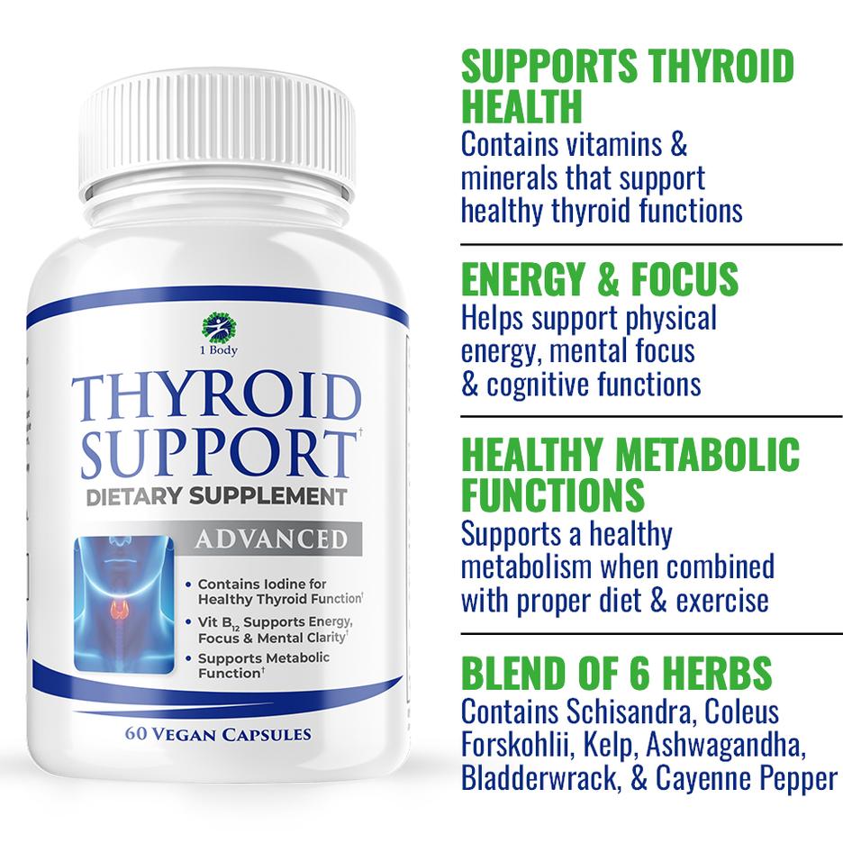 Thyroid Support Supplement | Vegan Capsule | 1 Body