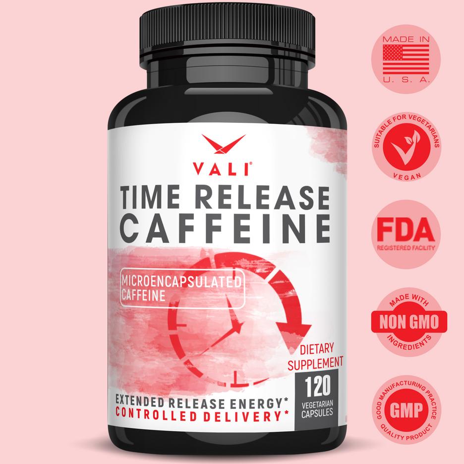 VALI Time Release Caffeine - Microencapsulated Caffeine - VALI Health