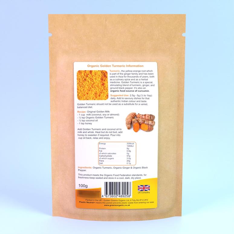 Organic Golden Turmeric I Natural Anti-Inflammatory Powder - Golden ...