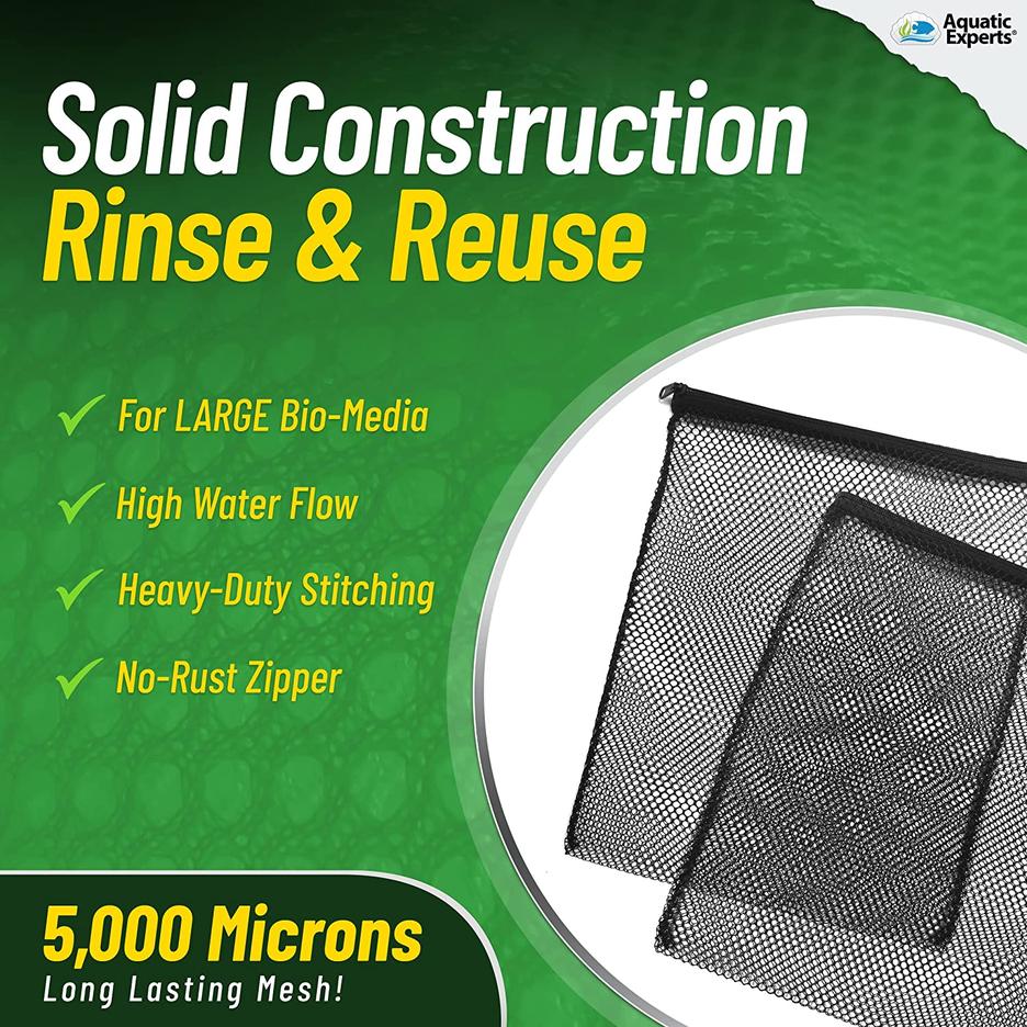 Mesh Bags for Bio Ball Filter Media - Ideal for Aquarium & Pond Filtra ...