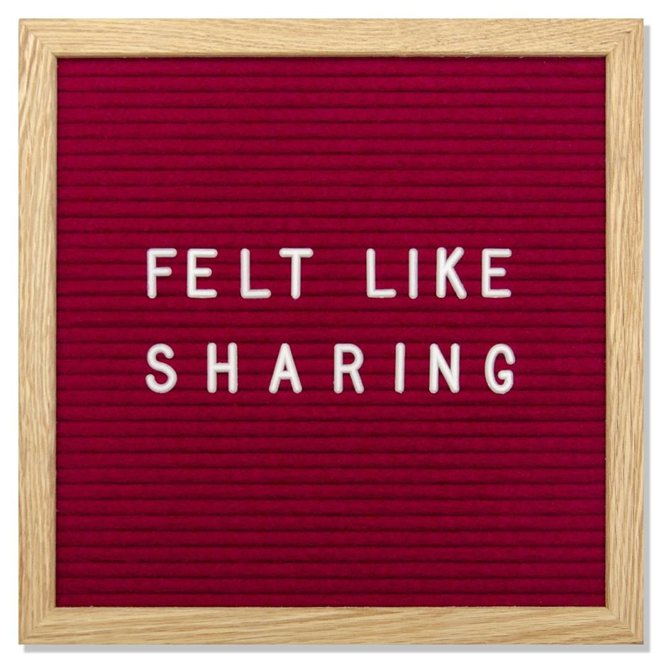 Premium Sangria (Maroon) Felt Letter Board - 10x10 Inches