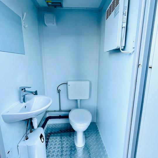New Single Toilet Block | 5x5ft | WC | Containex Toilet Blocks | Light