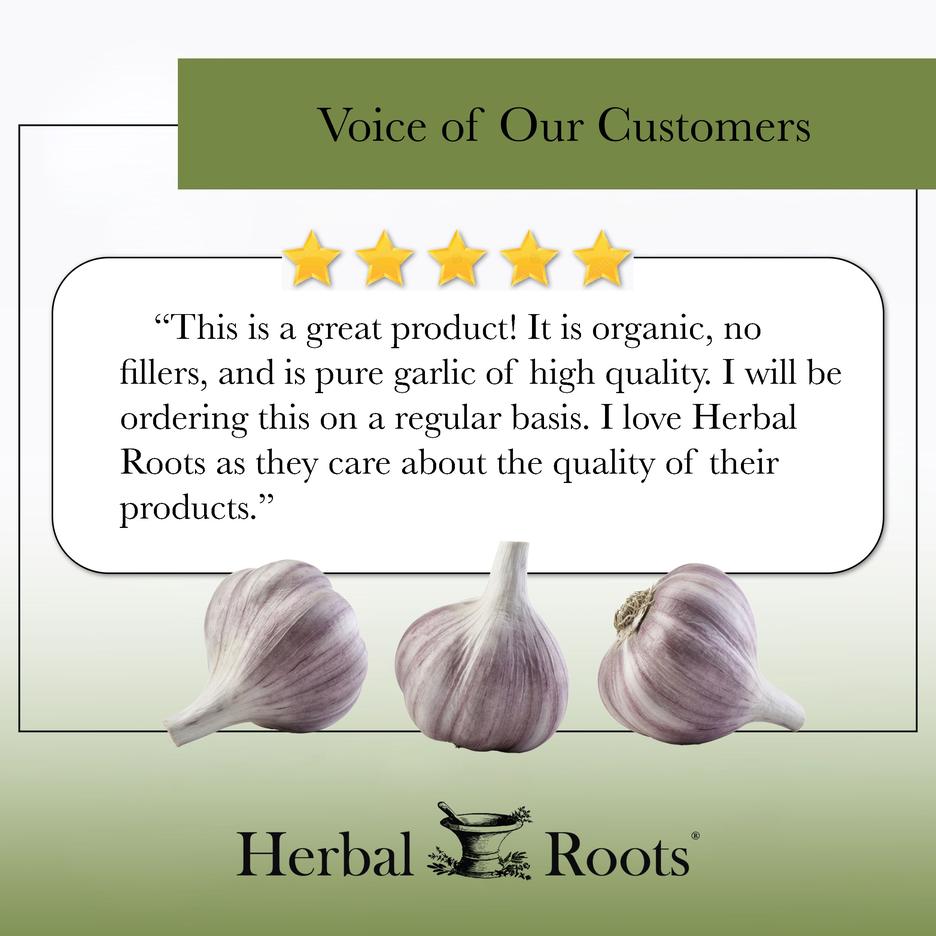 Organic Garlic Supplement - 60 VegCaps - 600 mg – Herbal Roots