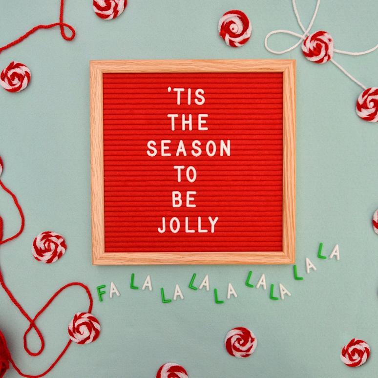 Premium Ruby Red Felt Letter Board - 10x10 Inches