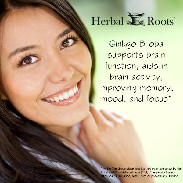 Ginkgo Biloba Capsules 1400 mg - 60 VegCaps - Herbal Roots