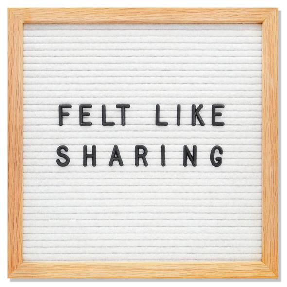 Felt Like Sharing Letter Board Collection