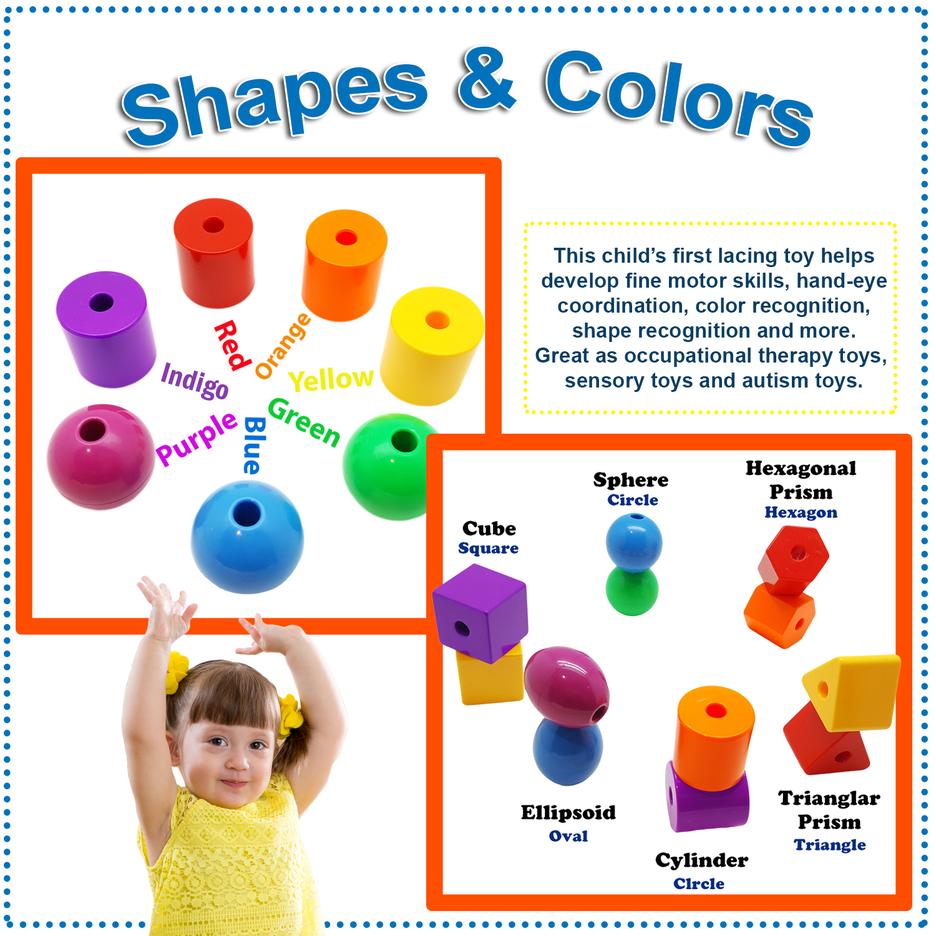 Lacing & Stringing Beads for Beginners, Toddler and Jumbo Stringing ...