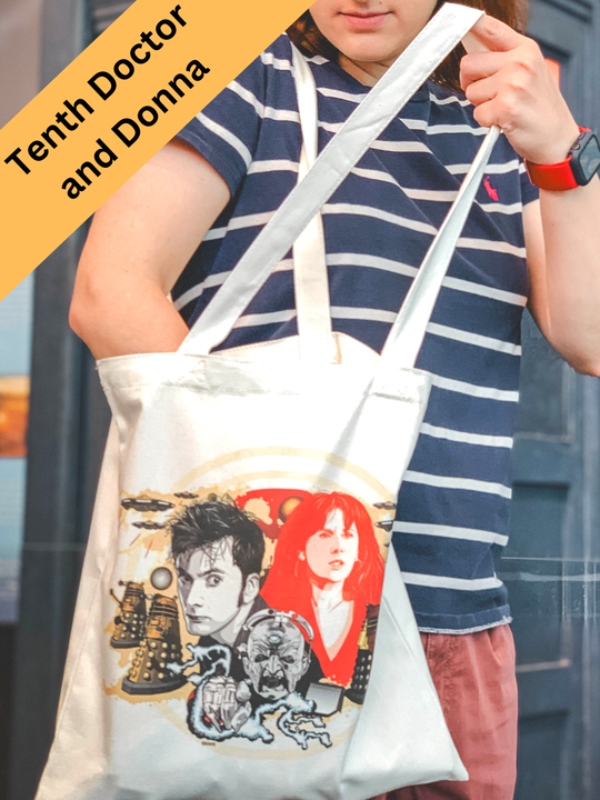 Doctor Who Tote Bag - Set of 3 Bags - Official BBC Doctor Who Canvas ...