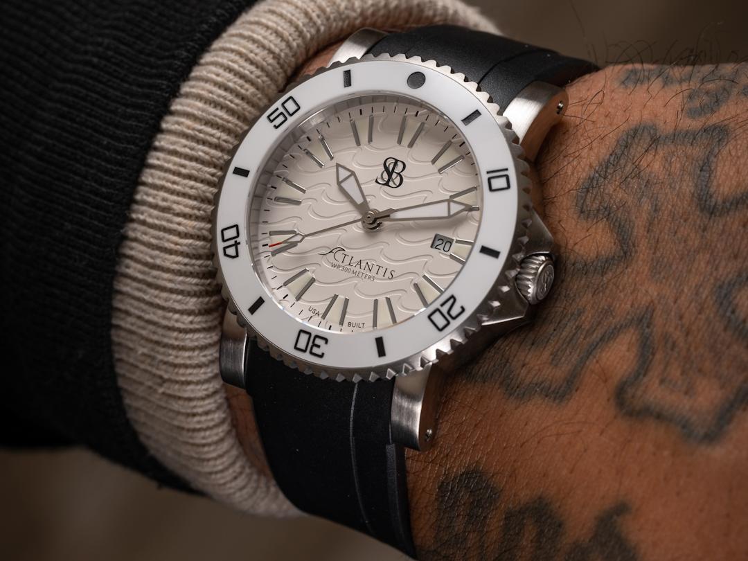 Atlantis Sport White Men's Dive Watch - Smith & Bradley Watches