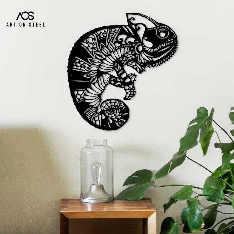 Chameleon Metal Wall Art