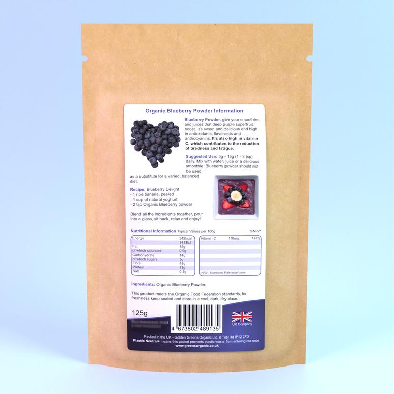 Organic Freeze-Dried Blueberry Powder - Superfood Antioxidant Boost ...