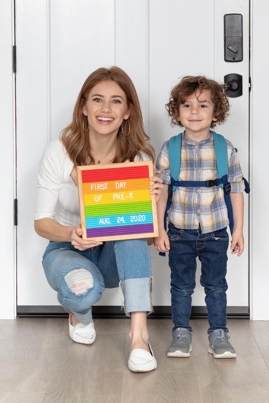 Premium Rainbow Felt Letter Board - 10x10 Inches