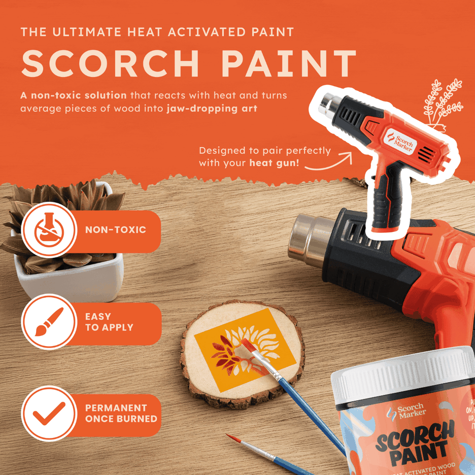 Scorch Paint - Heat Activated Craft Paint That Burns - Scorch Marker