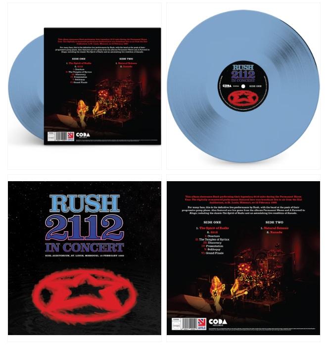 Rush - 2112 In Concert (Limited Edition Blue Vinyl)