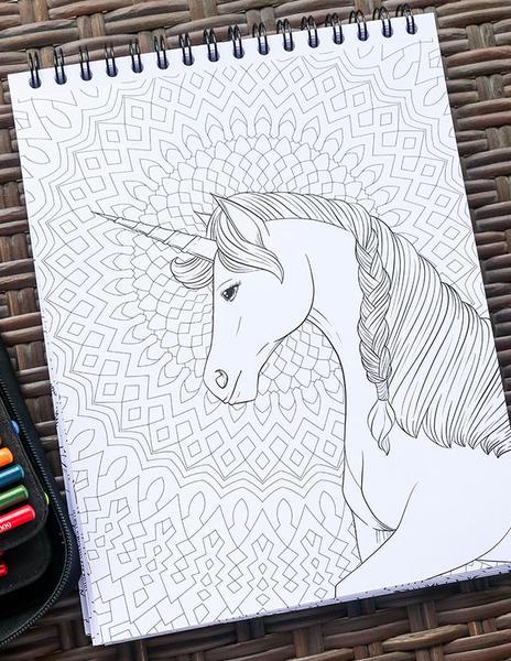 Freebie Friday 02-01-19 Colorful Unicorns Coloring Page
