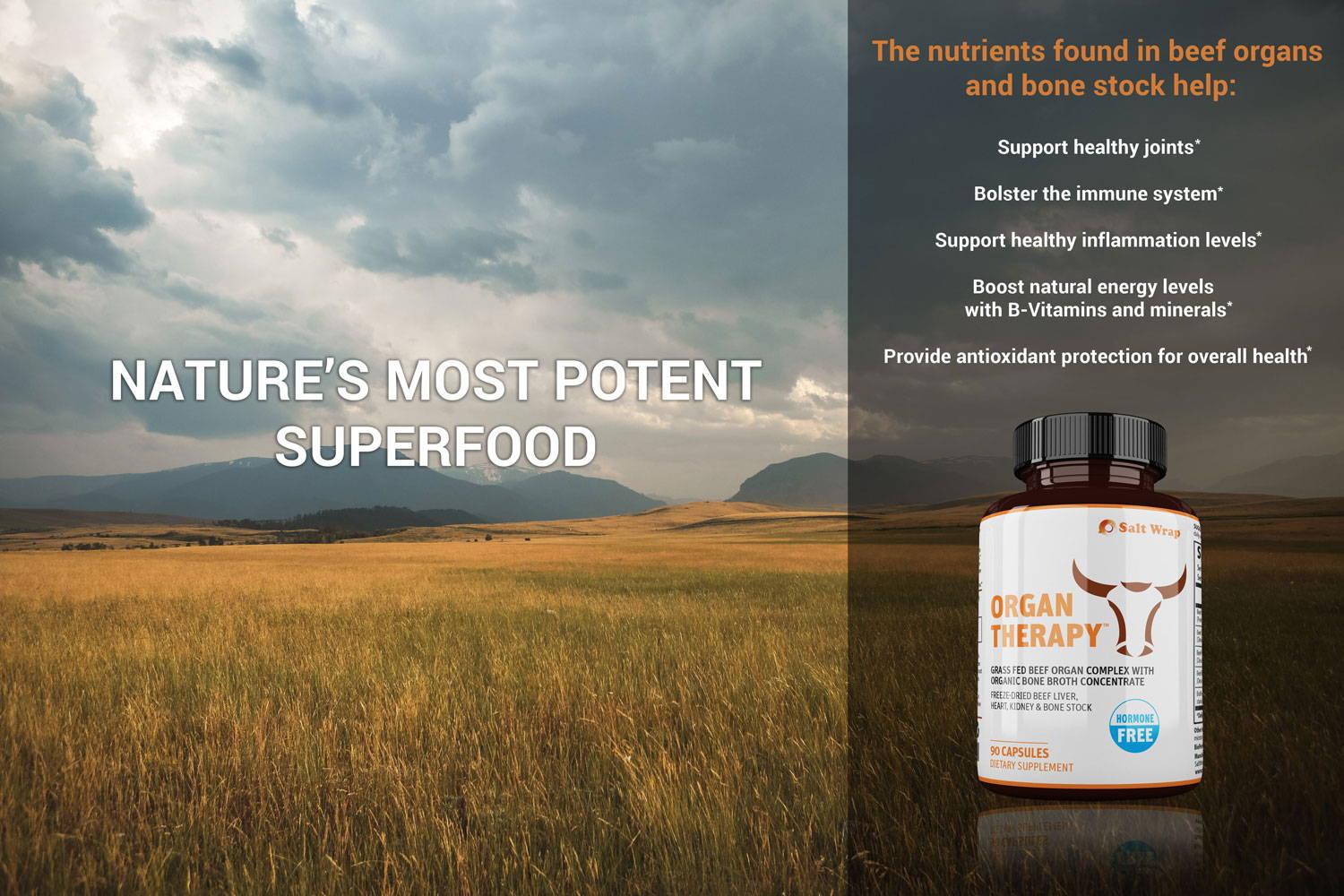Organ Therapy™ Supplement - Grass Fed Beef Liver Supplement + Bone ...