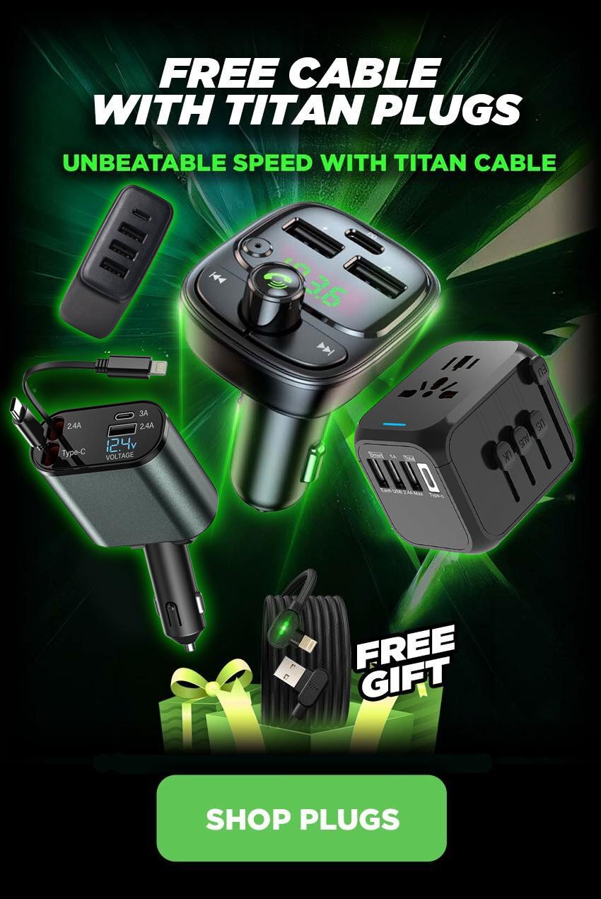 Titan Power | Black Friday | Plugs + FREE Cable – Titan Power Plus