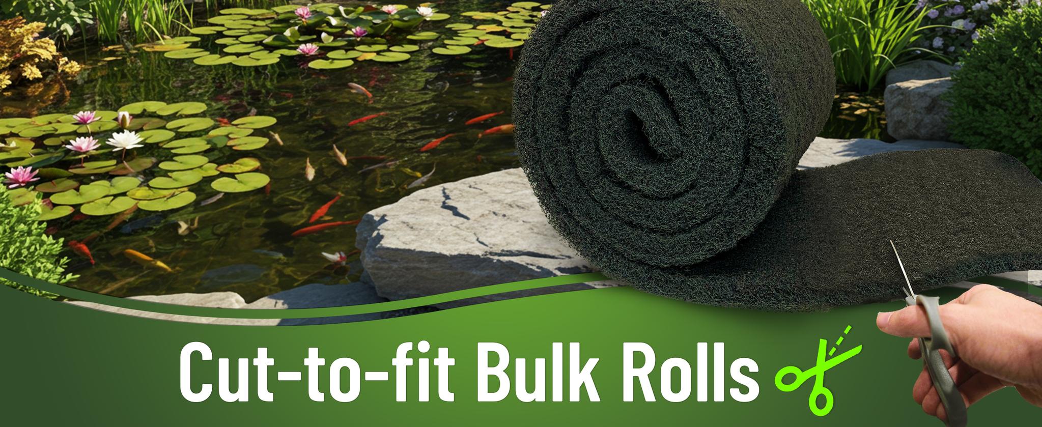 Koi Pond Coarse Filter Pad Black Bulk Roll – Durable Media | Aquatic E ...