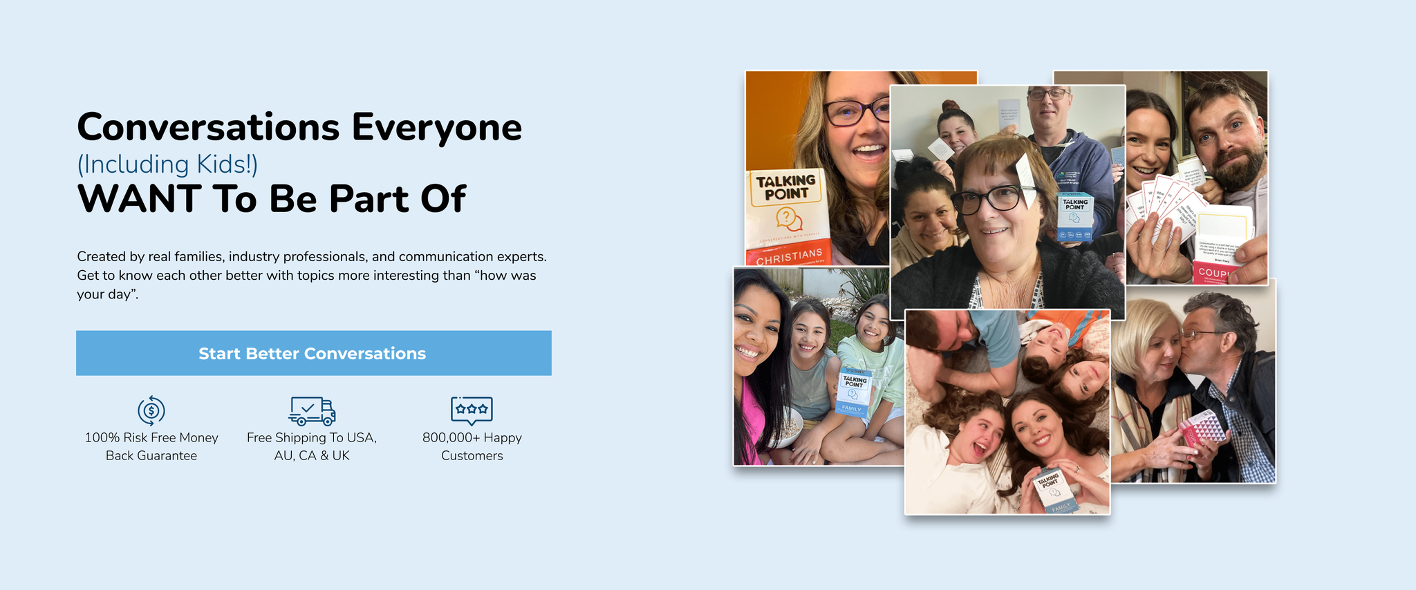 Talking Point Cards | Conversation starter cards for everyone