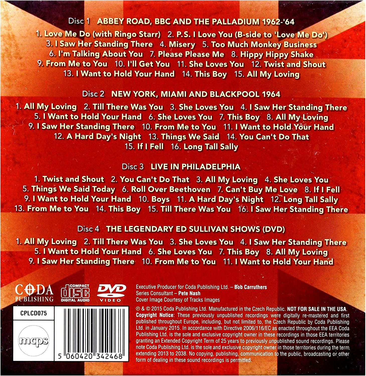 The Best of The Beatles 1962-'64 Set - 4 CD Box Set