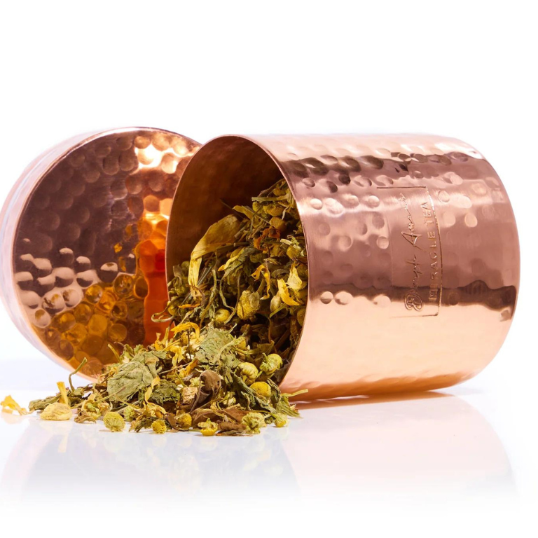 Miracle Tea in Purifying Copper Cup