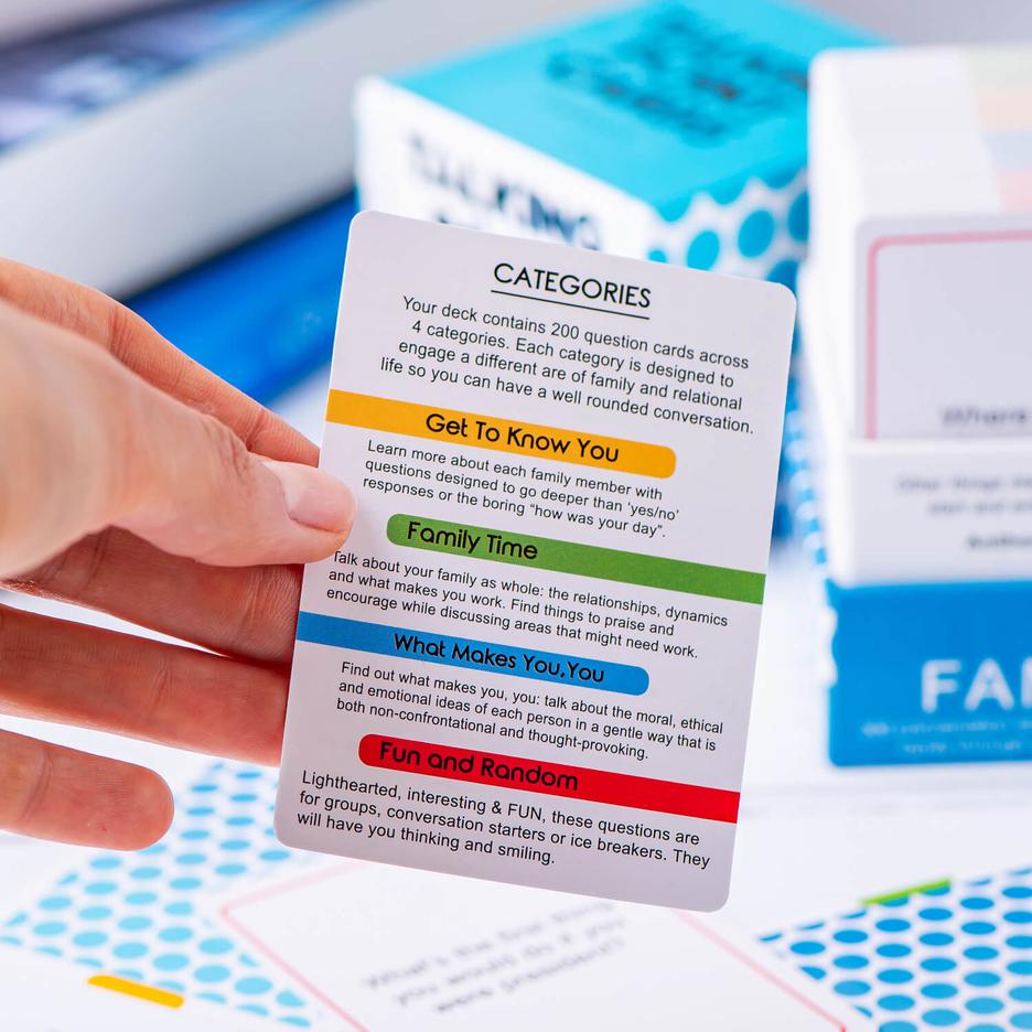 FAMILY Conversation Starter Cards – Talking Point Cards