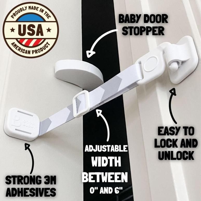 Door Buddy® Baby Proof Door Lock Plus Foam Finger Pinch Guard