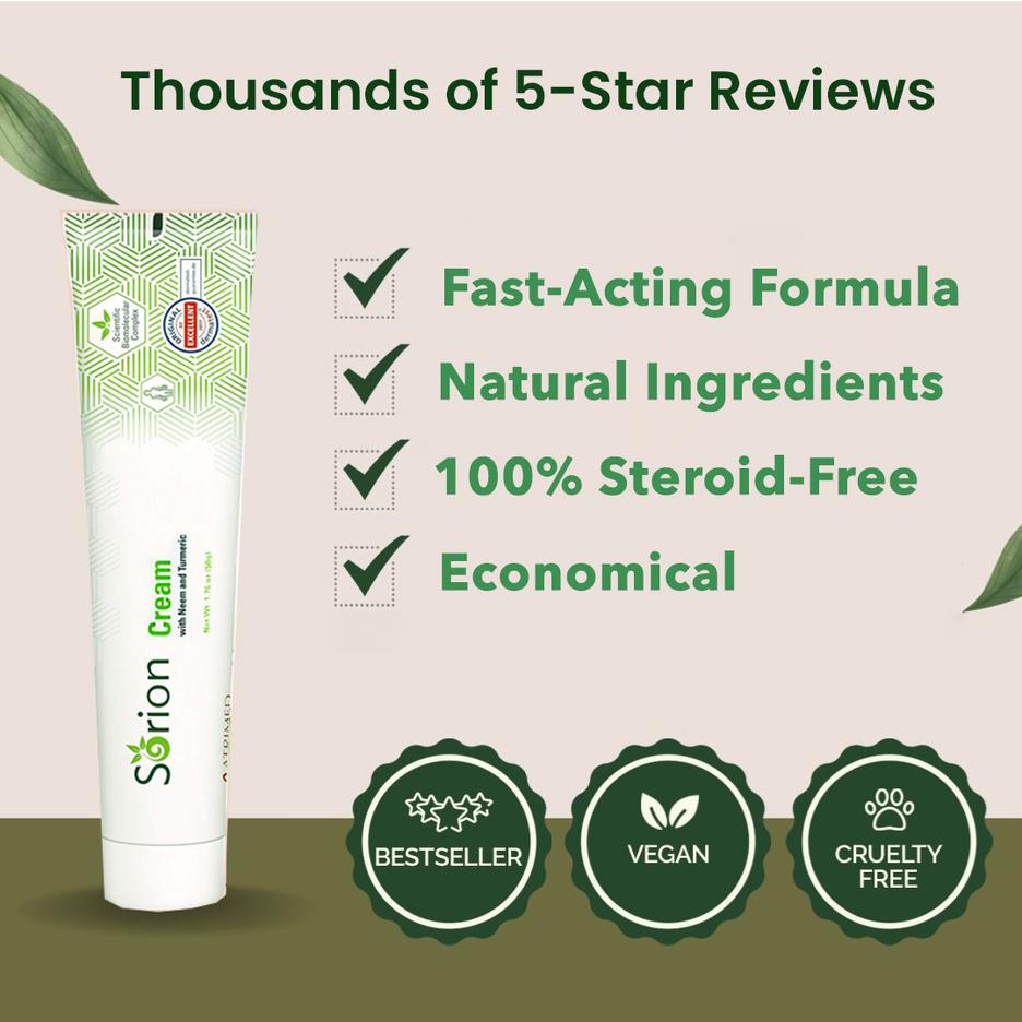 Sorion Herbal Cream with Coconut Oil, Neem, Turmeric, Pala Indigo