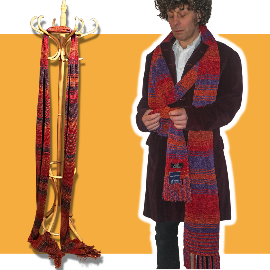 Doctor Who Scarf Season 18 - Official BBC Fourth Doctor Burgundy Scarf ...